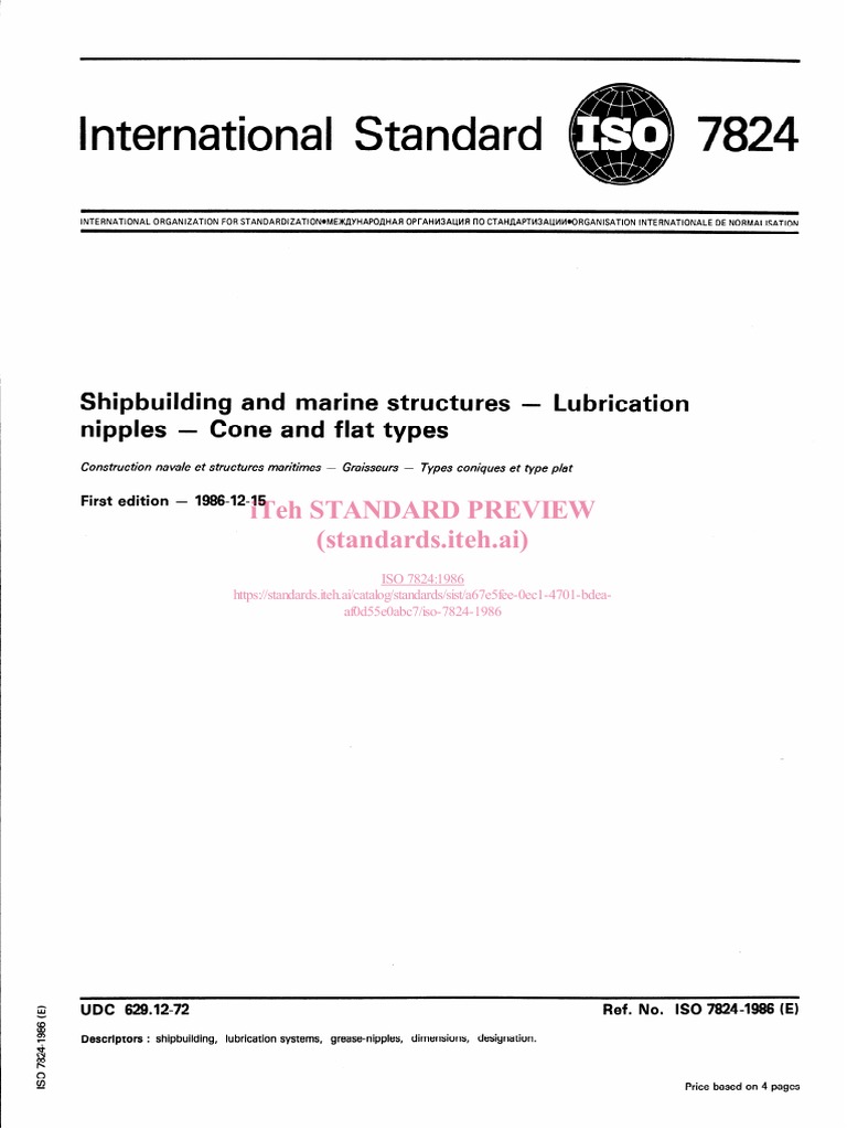 Iso 7824 1986 | PDF | International Organization For Standardization | Screw