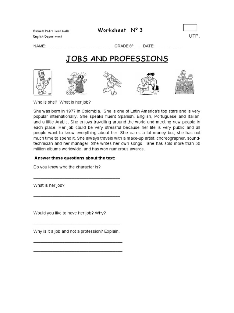 Jobs and Professions Fun Activities Games - 6658 | PDF