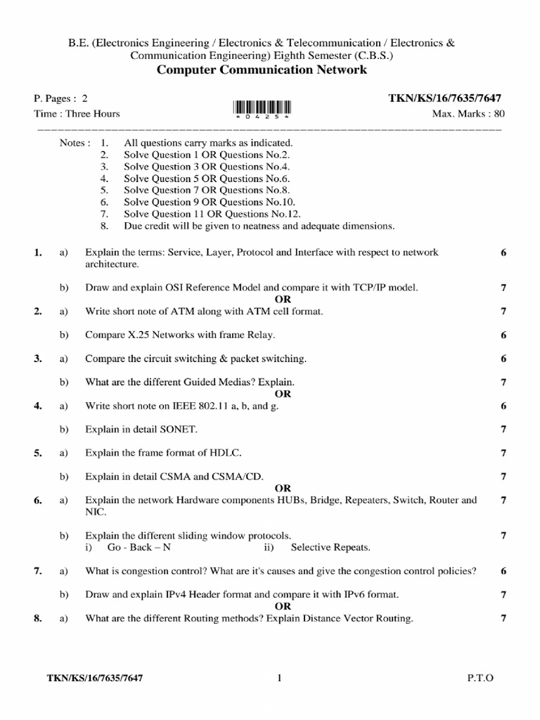 Computer Communication Network Qp Pdf Computer Network Internet