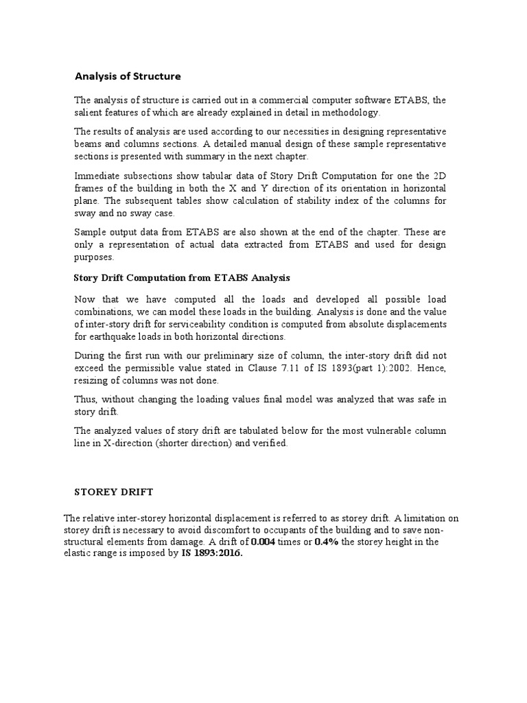 Structural Analysis Report | PDF | Data | Bending