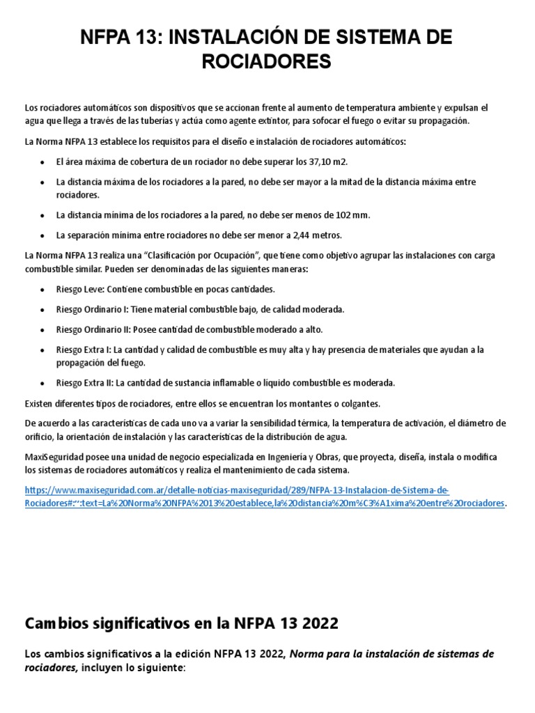 Nfpa 13 PDF | PDF