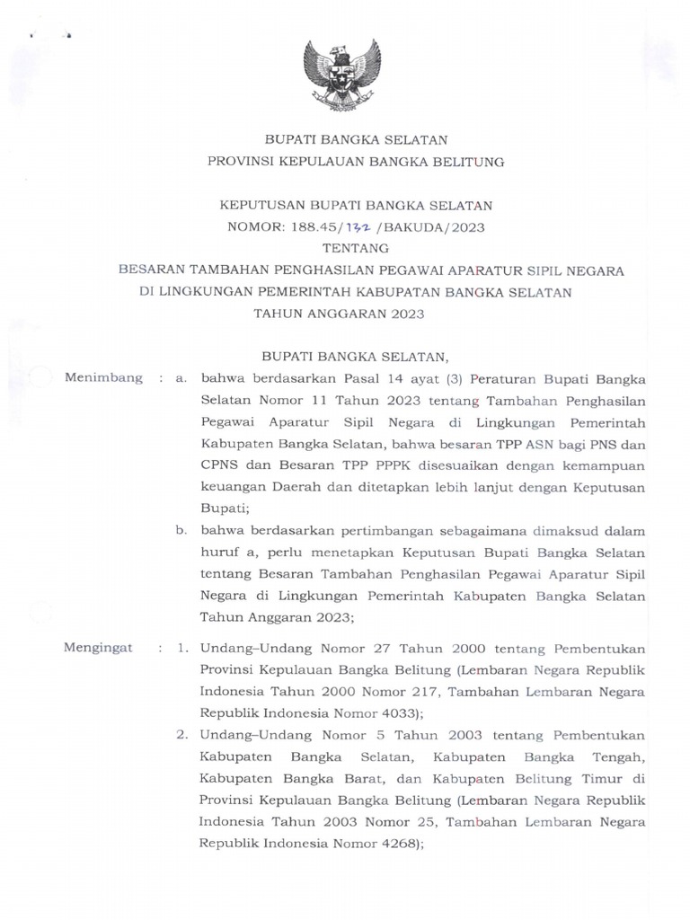 SK TPP Tahun 2023 | PDF