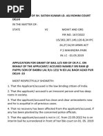 Application For Cancellation of Non Bailable Warrant | PDF