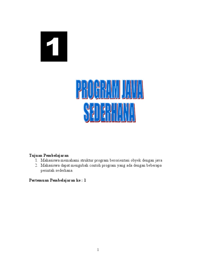 Modul Oop Java | PDF | Karier & Perkembangan | Komputer