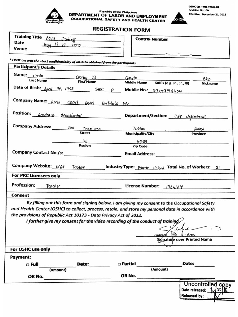 Registration Form | PDF