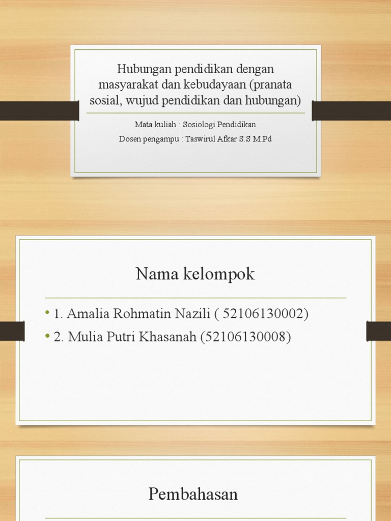 Sosiologi Pendidikan 1 | PDF | Karier & Perkembangan | Ilmu Sosial