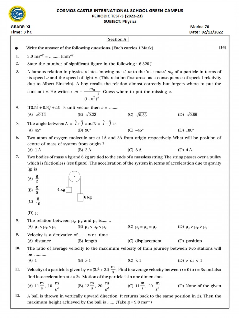 Physics Paper Class 11 PDF | PDF