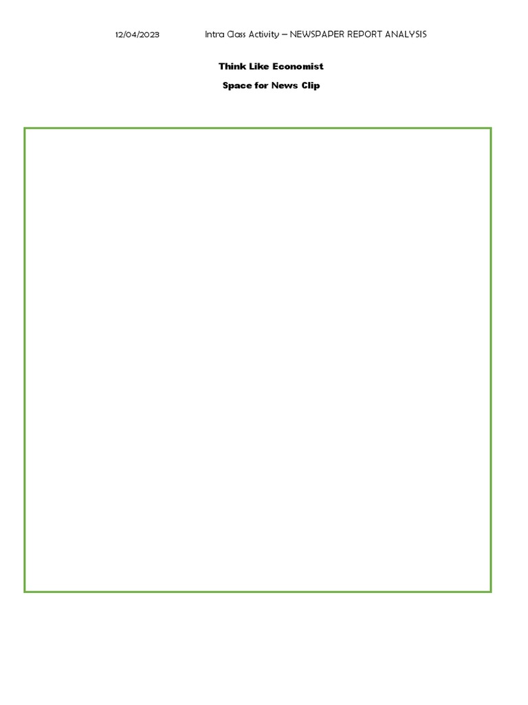 Newspaper Report Analysis | PDF