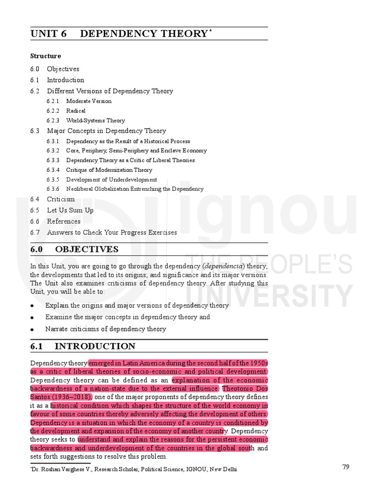 Dependency Theory PDF | PDF | World Systems Theory | Modernization Theory