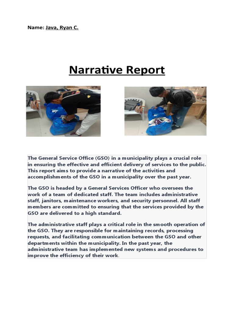 Gso Narrative Report | PDF