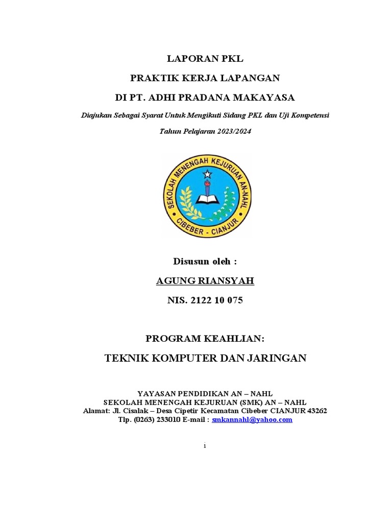 Laporan PKL di PT Adhi Pradana Makayasa | PDF