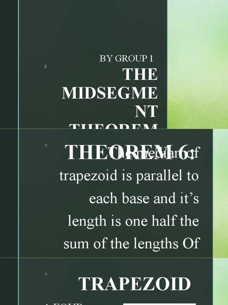 MIDSEGMENT THEOREM OF A TRAPEZOID.pptx | PDF