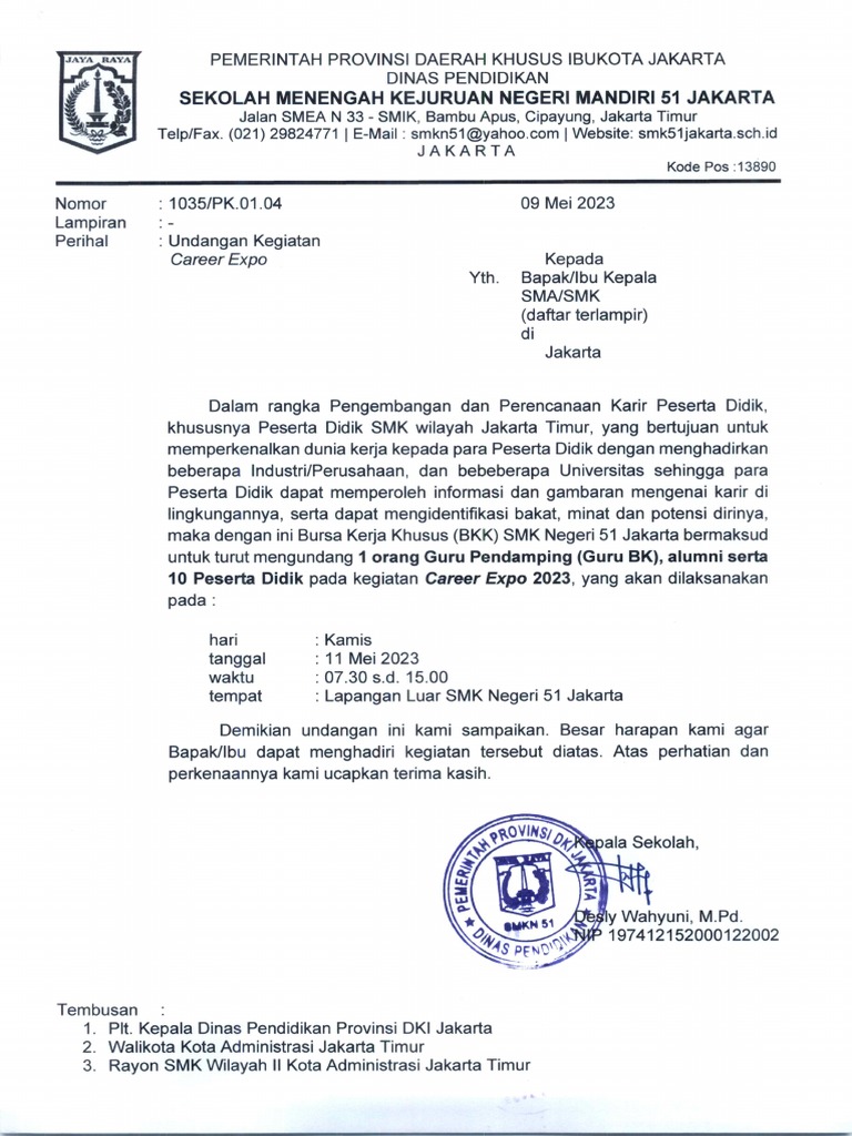 Surat Undangan Sekolah Pdf Pdf 2512