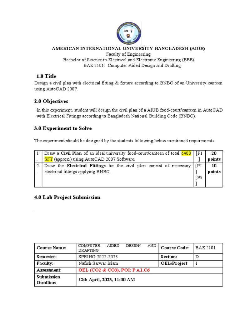 CAD_Exp_10_OEL_ Fall_2022-23.docx | PDF | Computer Science | Engineering