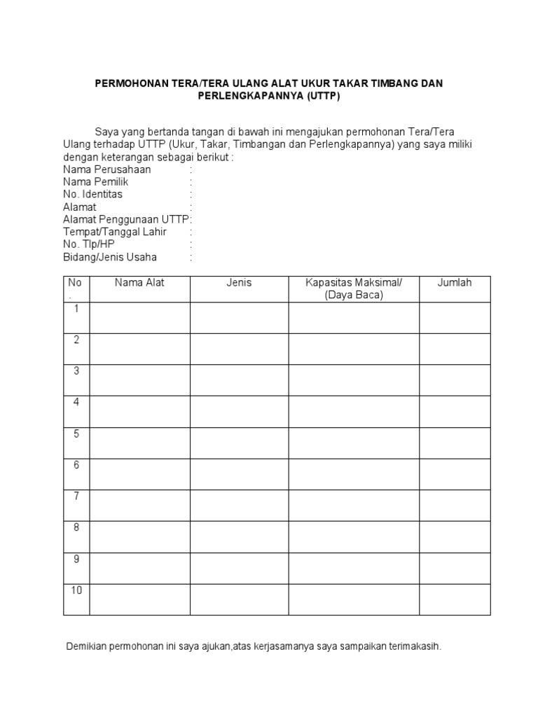 Permohonan Tera Ulang | PDF