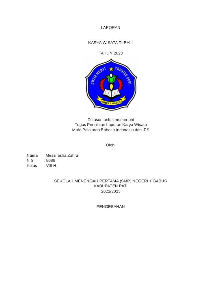 Laporan Karya Wisata Bali | PDF
