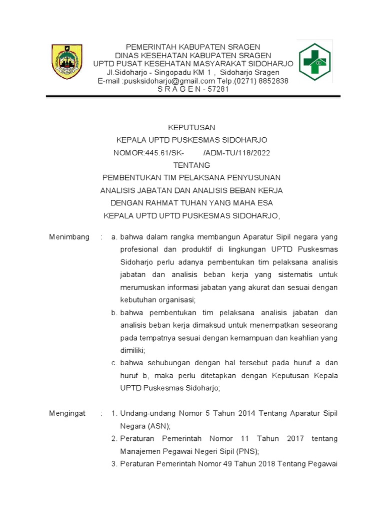 SK - Anjab Abk | PDF