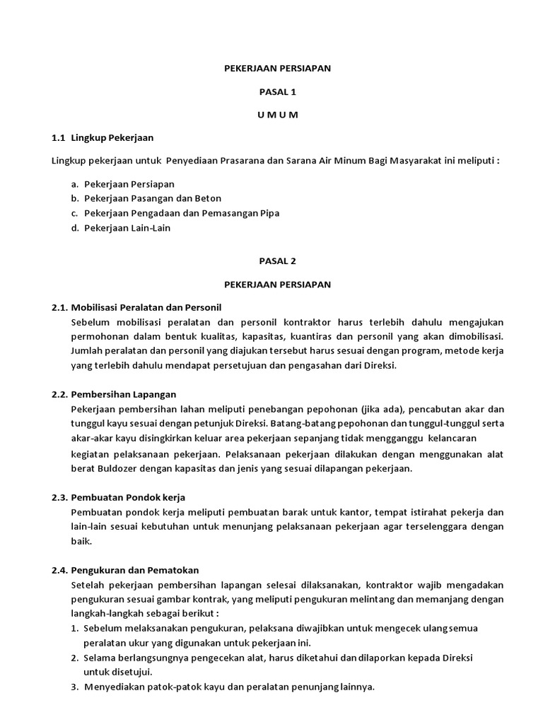 Spesifikasi Teknis | PDF | Griya & Taman | Teknologi & Rekayasa