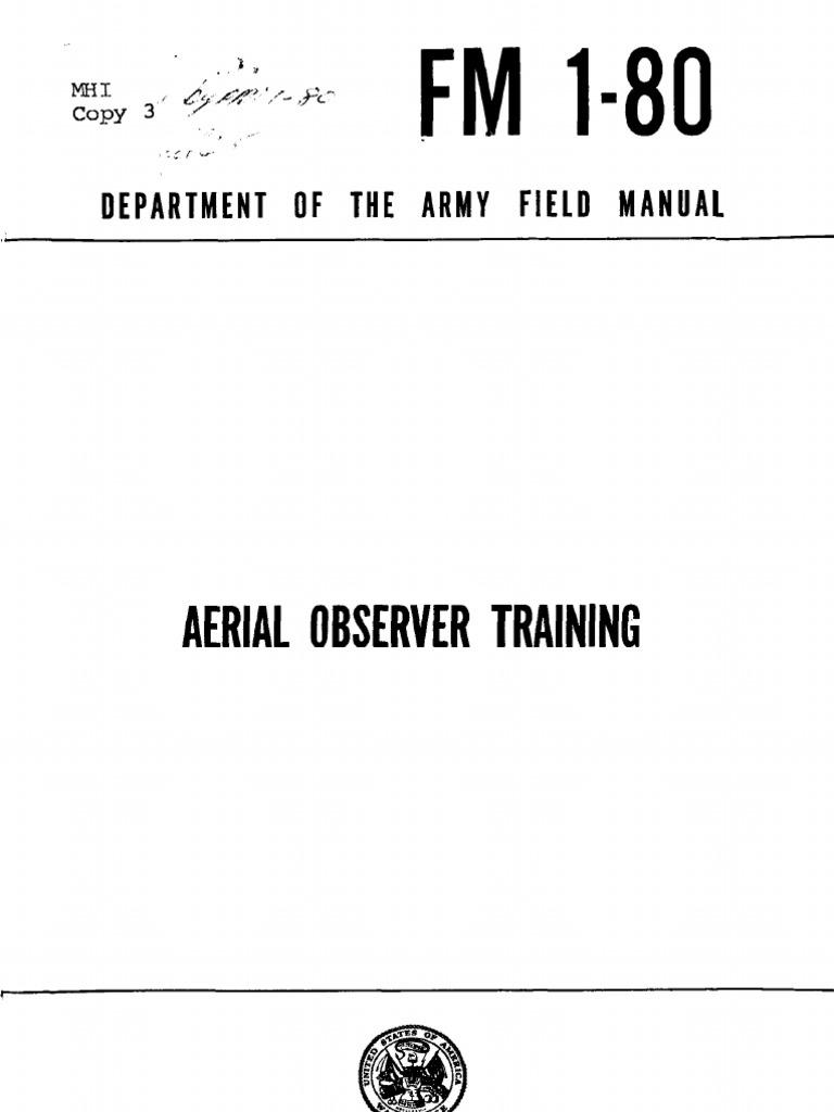Aerial Observer Training Manual | PDF | Reconnaissance | Retina