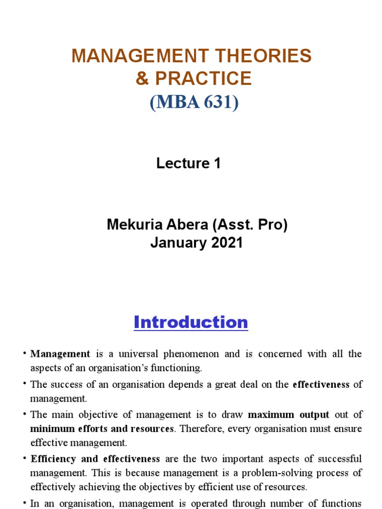 Management Practise | Download Free PDF | Lean Manufacturing | Leadership