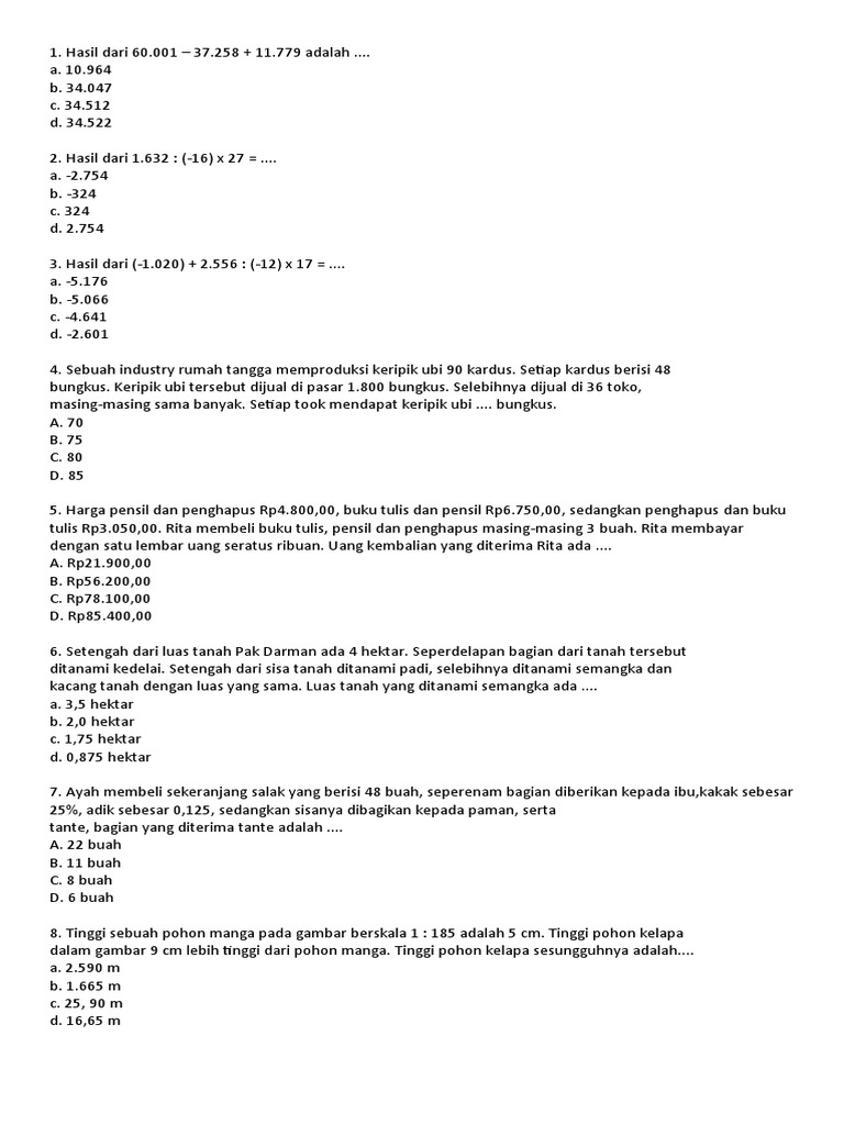 Soal KSN MTK Contoh | PDF | Metode & Bahan Ajar