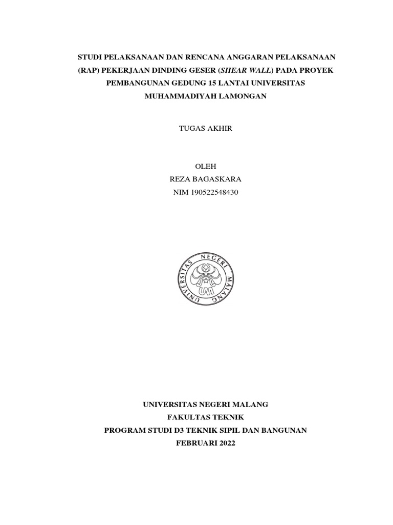 Reza Bagaskara BAB I, II, III (Repaired) - 1 | PDF