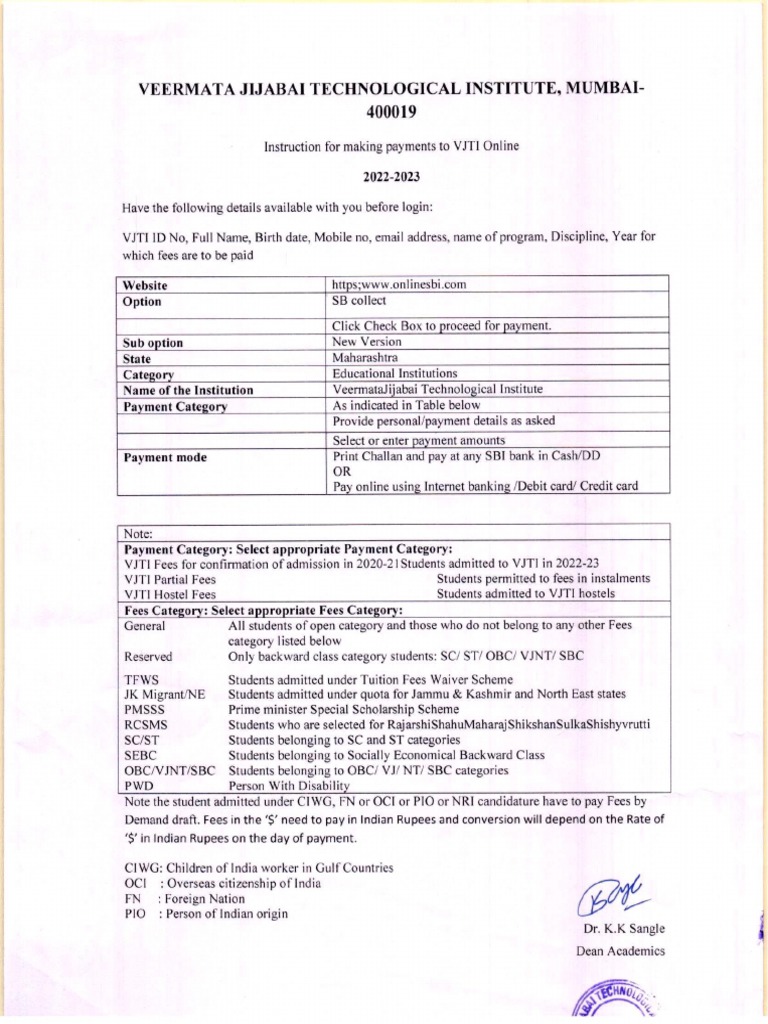 Fees Structure For First Year UG PG PH.D - AY 2022 23 PDF | PDF