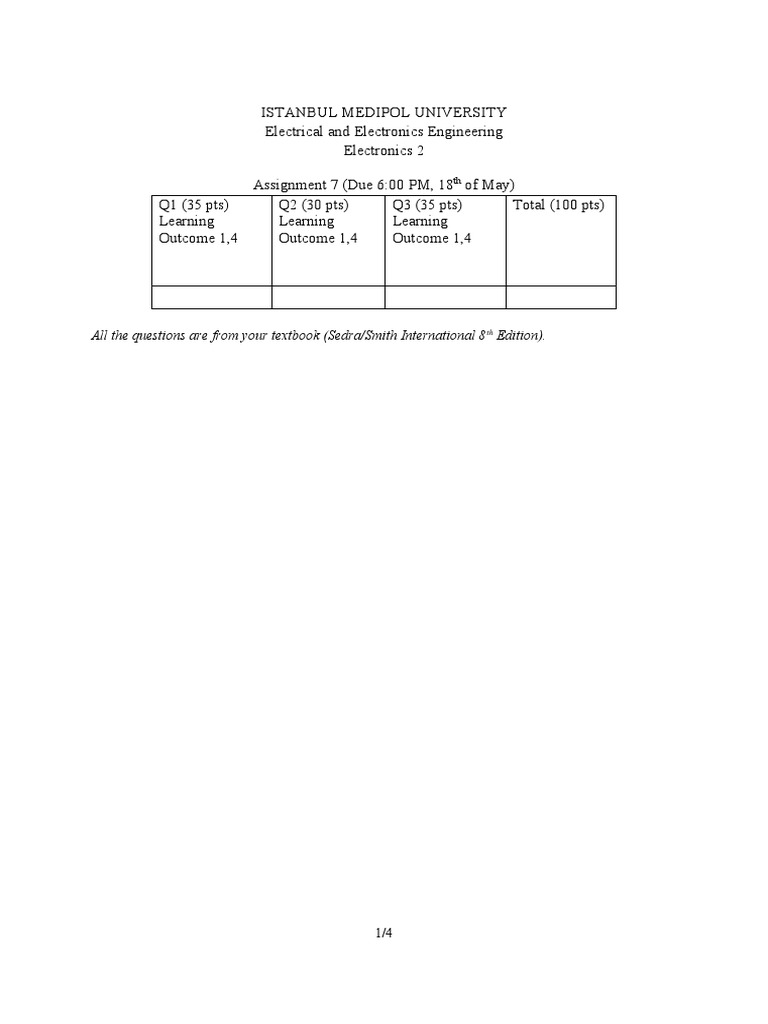 HW - 7 1 | PDF | Amplifier | Analog Circuits