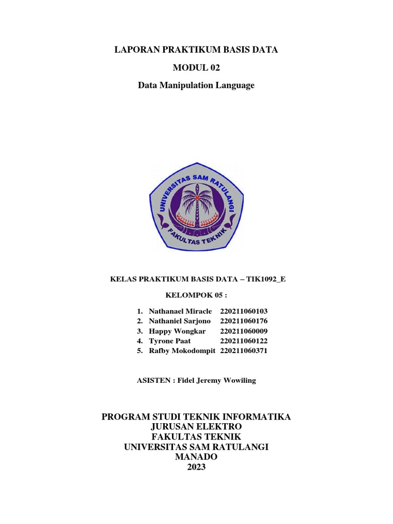 Laporan Kelas E Kelompok 5 Modul 2 Final | PDF