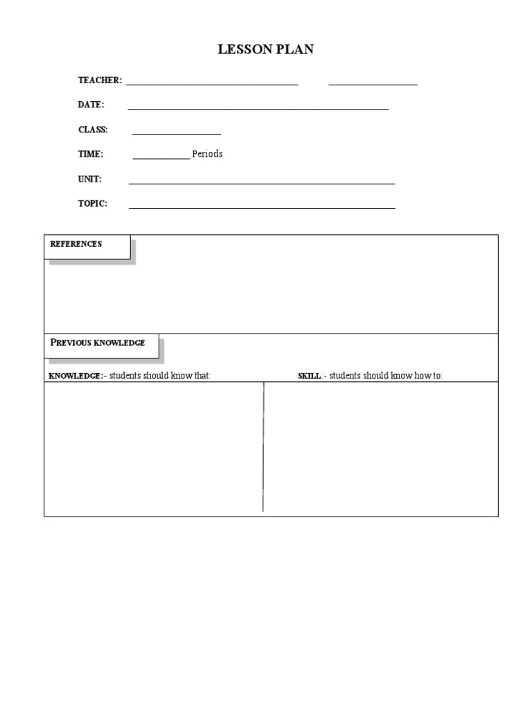 Lesson Plan Template | PDF