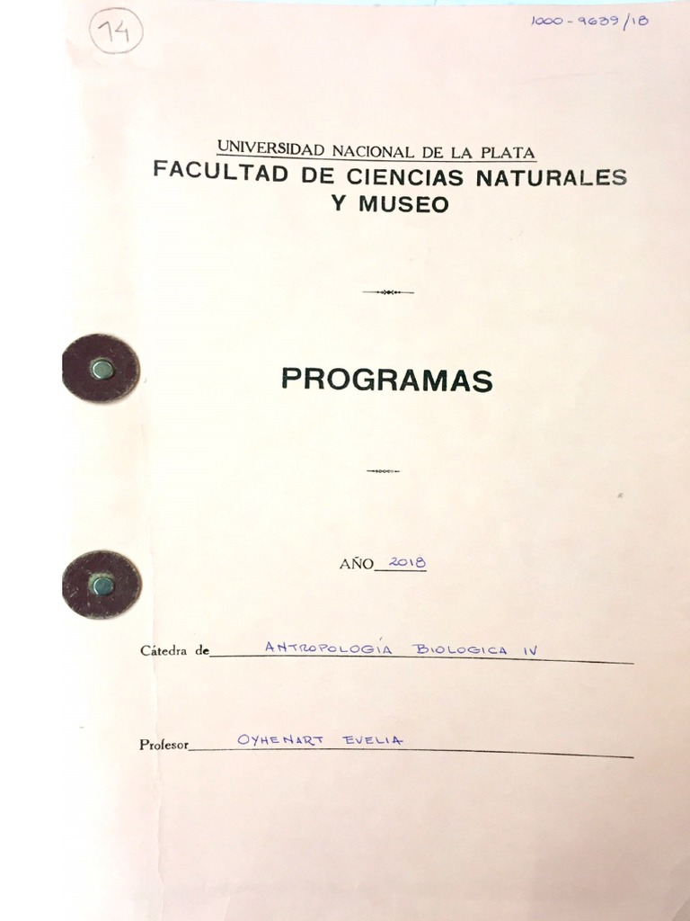 Programa Antropología Biológica IV | PDF