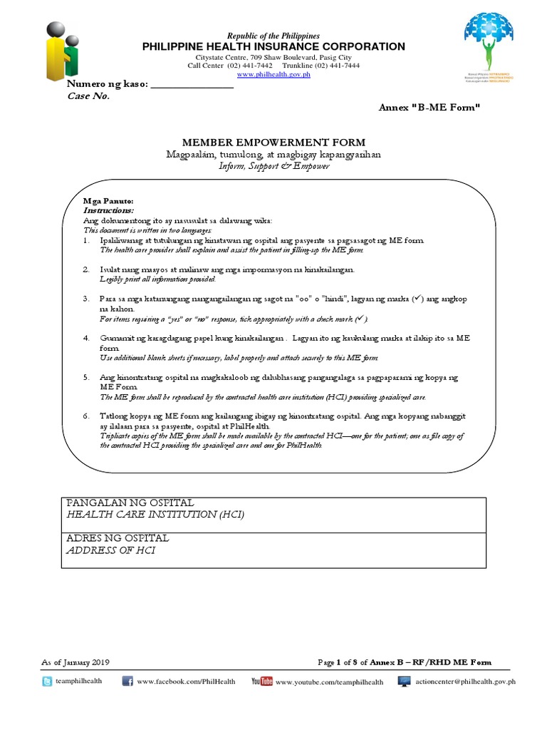 RF-RHD AnnexB MEForm 010319 | PDF