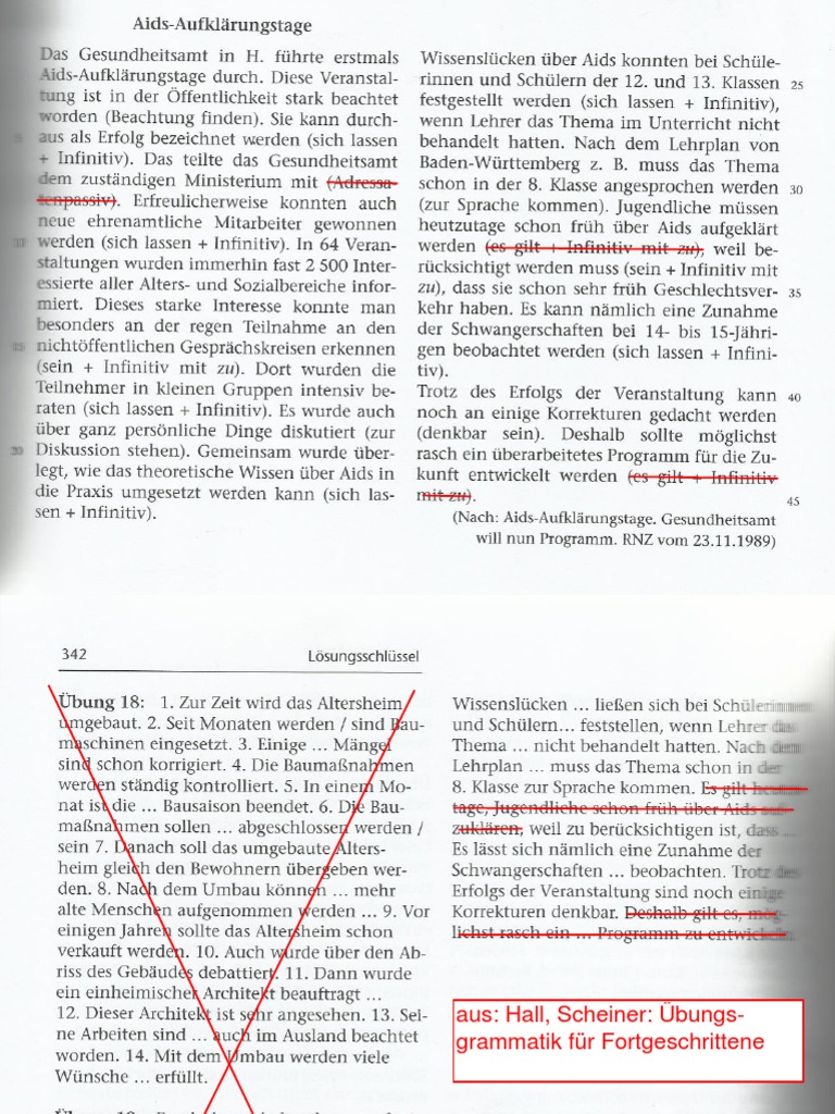 Zusammenfassende Uebung (Passiversatz Modalverben Und FVG) | PDF