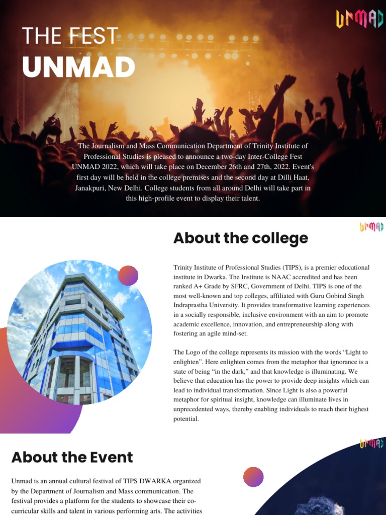 UNMAD 2022: An Insight into Trinity Institute's Two-Day Inter-College ...