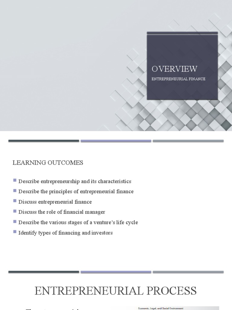 Chapter 1 Introduction To Finance For Entrepreneurs | PDF | Corporate Finance | Venture Capital