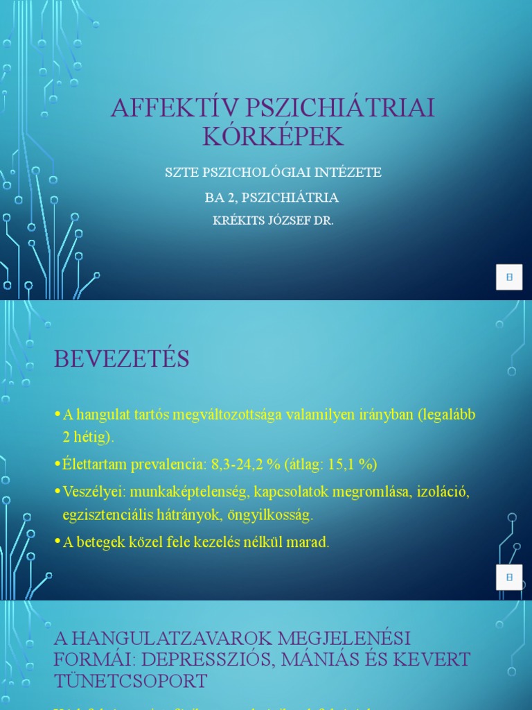 Affektív Pszichiátriai Kórképek | PDF