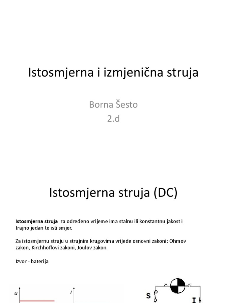 Istosmjerna I Izmjenična Struja | PDF