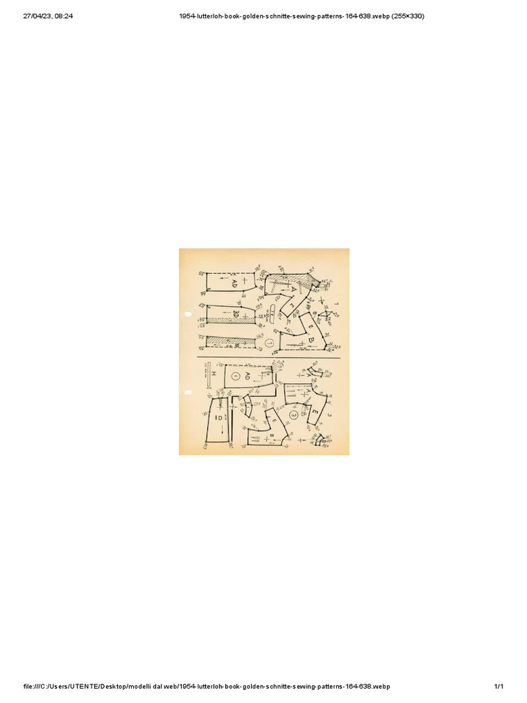 1954 Lutterloh Book Golden Schnitte Sewing Patterns 164 638 | PDF