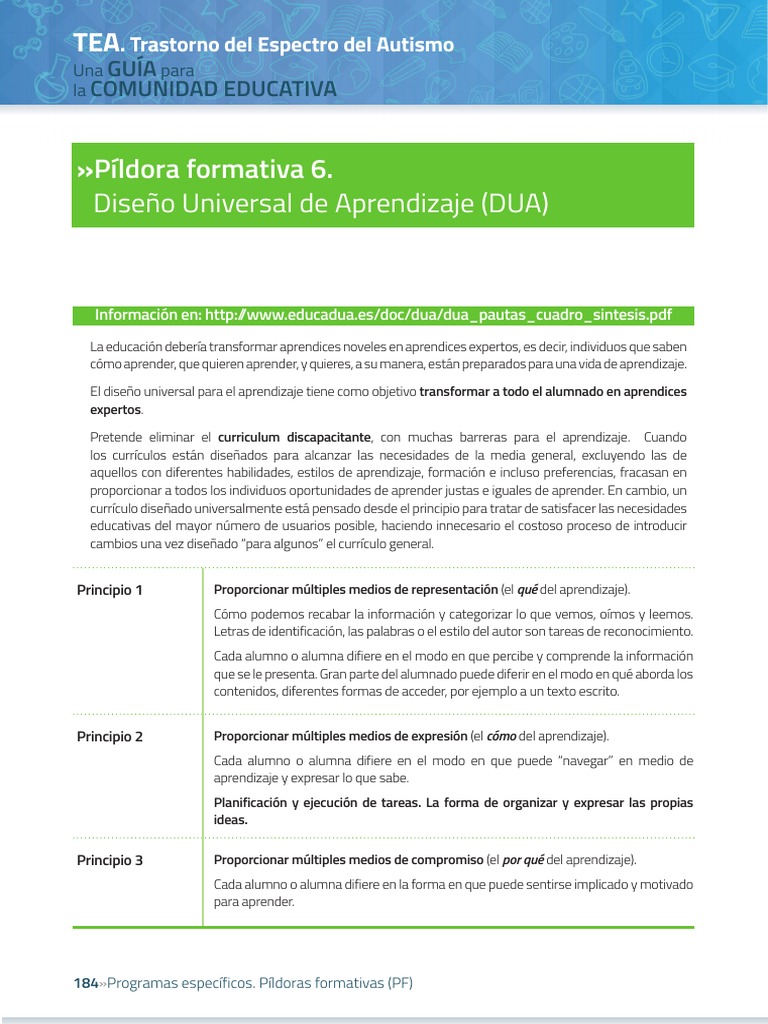 Diseño Universal de Aprendizaje (DUA) : Guía Comunidad Educativa | PDF ...