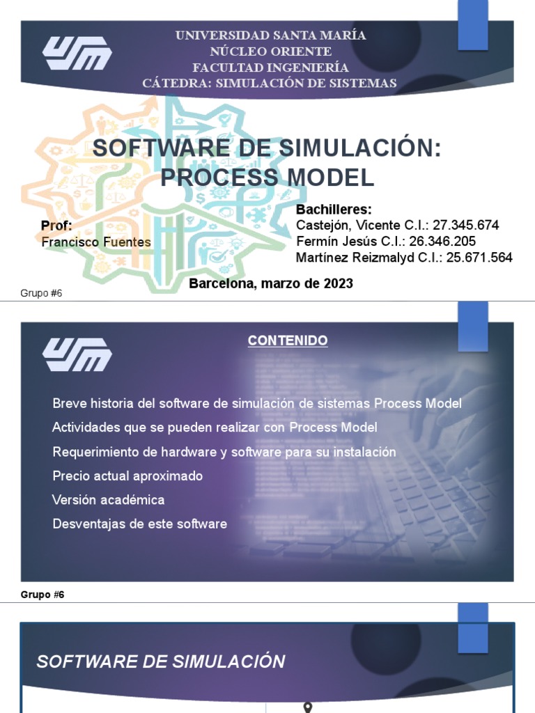 SUMULACION SOFTWARE PROCESSMODEL GRUPO6 | PDF | Software | Simulación