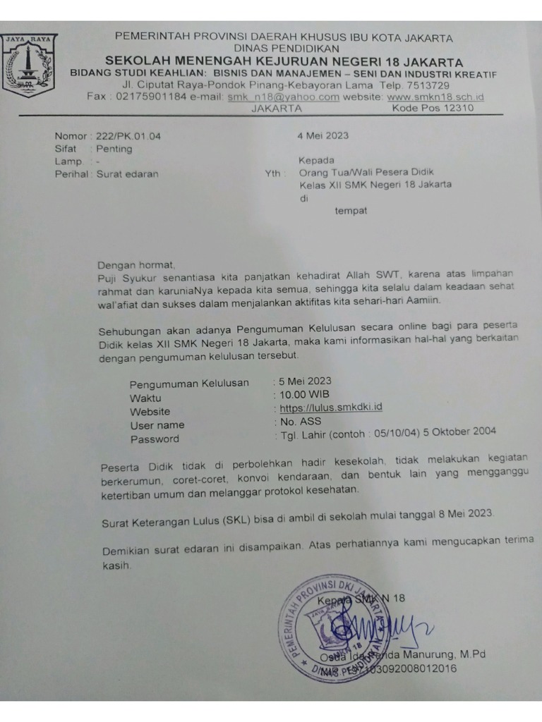 Edaran Kelulusan | PDF