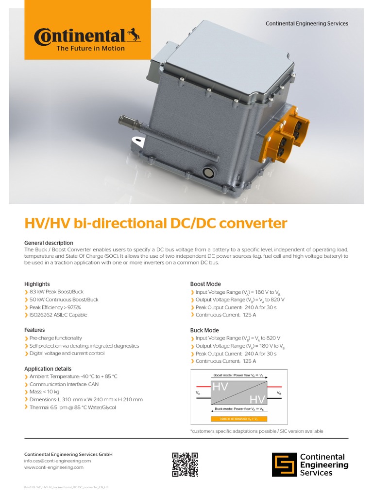 Bi-Directional DC/DC Converter Specs | PDF