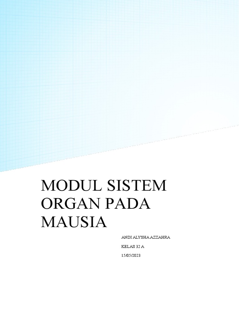 Modul Sistem Organ Pada Manusia | PDF