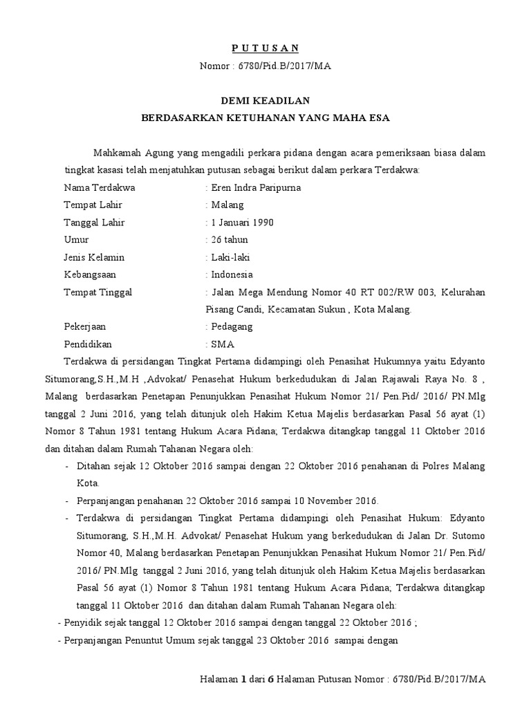 Contoh_Putusan_Kasasi_PIDANA | PDF