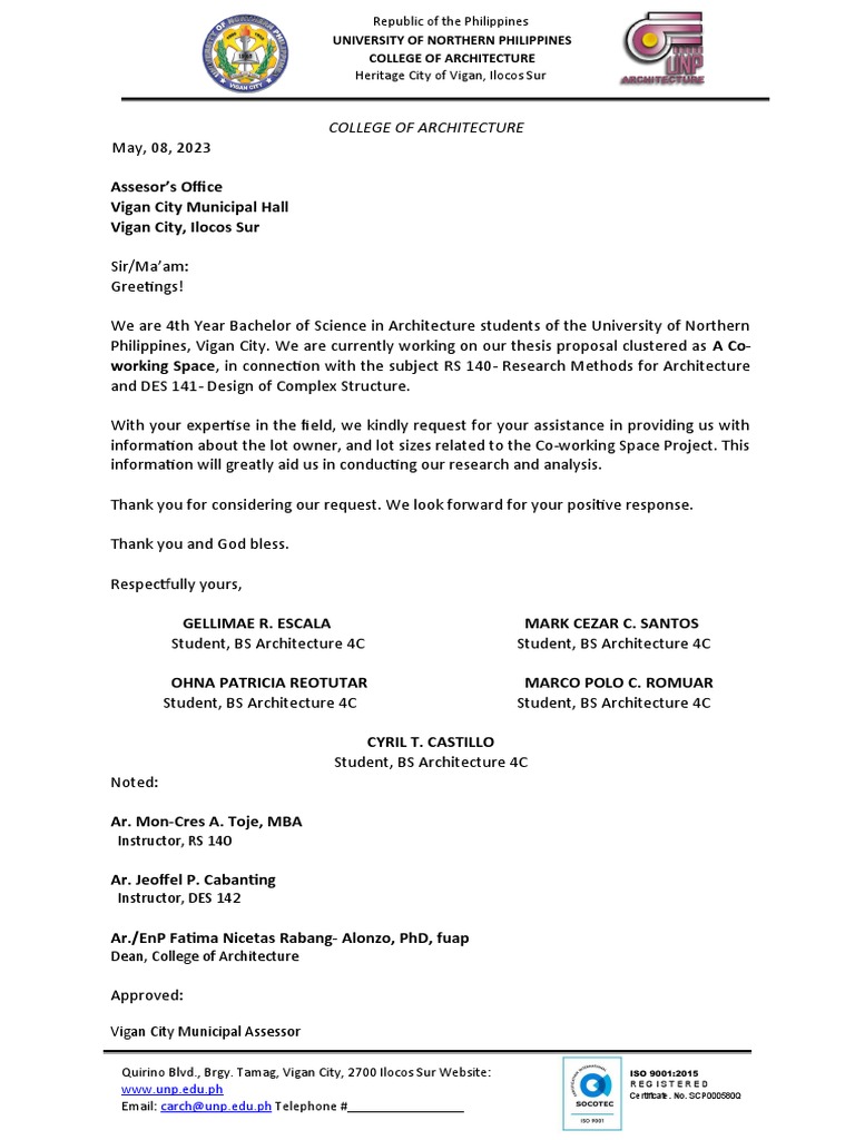 Letter Thesis Title | PDF