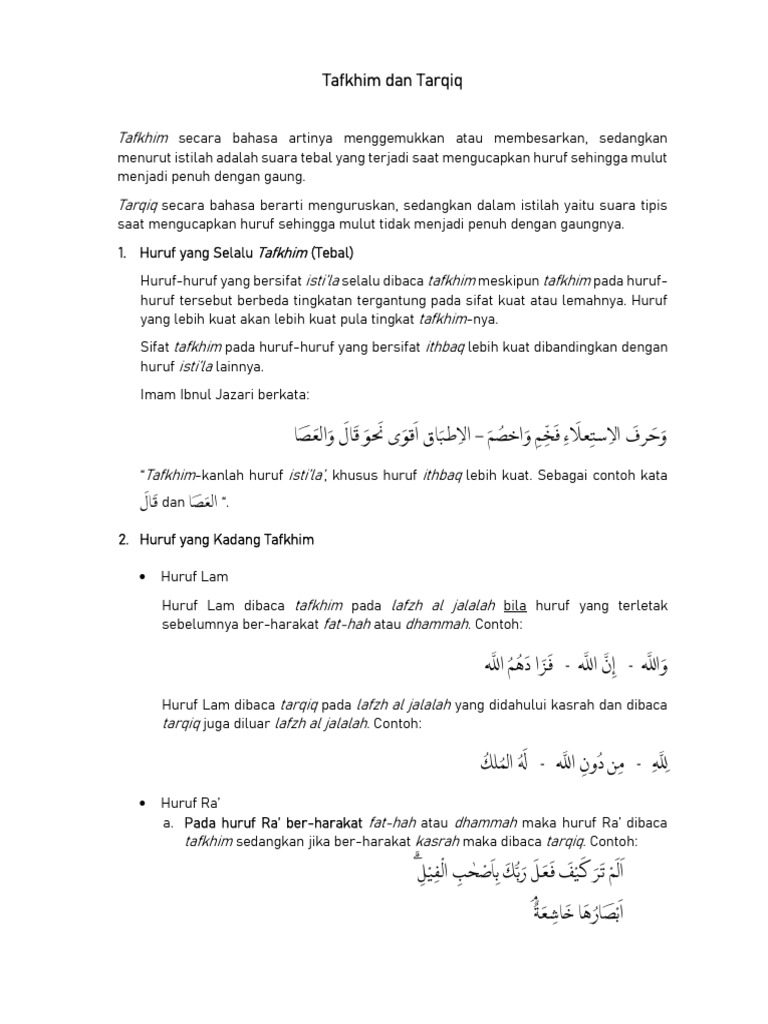04 Tafkhim Dan Tarqiq PDF | PDF