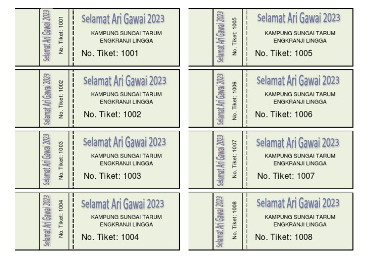 Gawai Lucky Draw Template | PDF