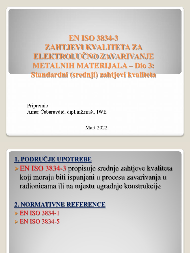 EN ISO 3834-3 - Amar | PDF