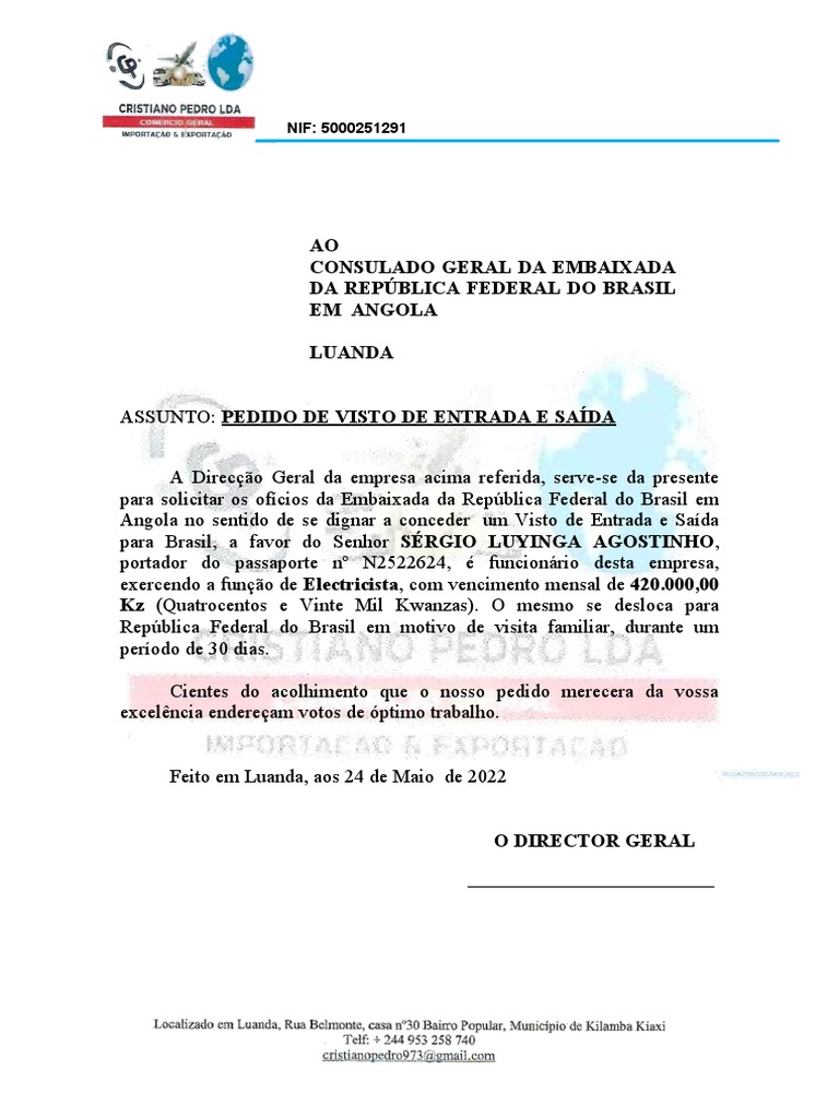 Decla | PDF | Visto para viagem | Governo