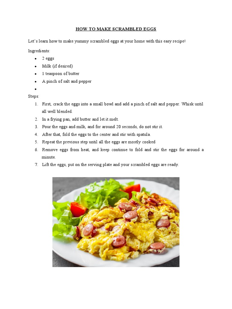 Procedure Text | PDF | Memasak, Makanan, & Anggur